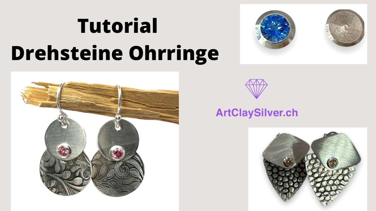 Drehsteine in Art Clay Silver - Tutorial - YouTube