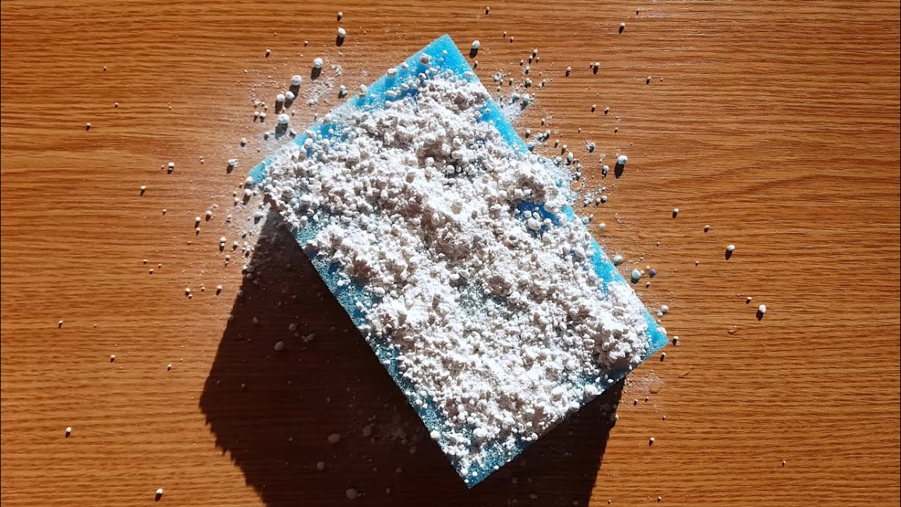 Damp/soapy sponge with cleaning powder scratching & ripping ASMR |WATCH ...