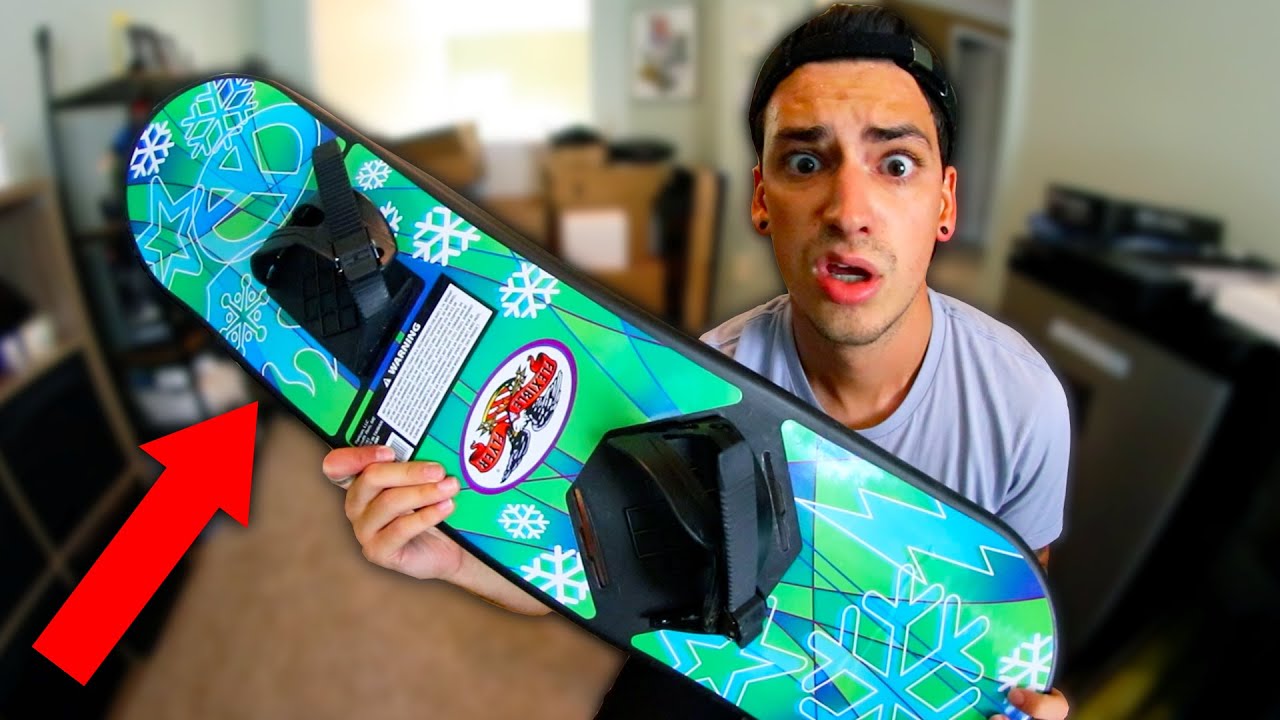 Carpet Snowboarding AT THE HOUSE! - YouTube