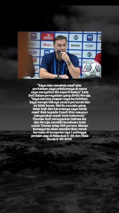 Thomas Doll Minta Maaf Sebut Shin Tae-yong Badut #pssi #youtubeshorts #persija #timnasindonesia ...