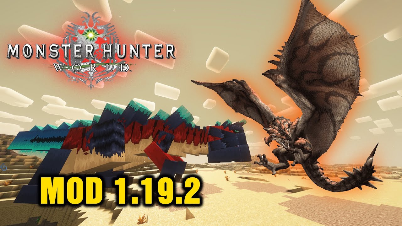 MINECRAFT MONSTER HUNTER MOD - QUÁI VẬT KHỔNG LỒ - YouTube