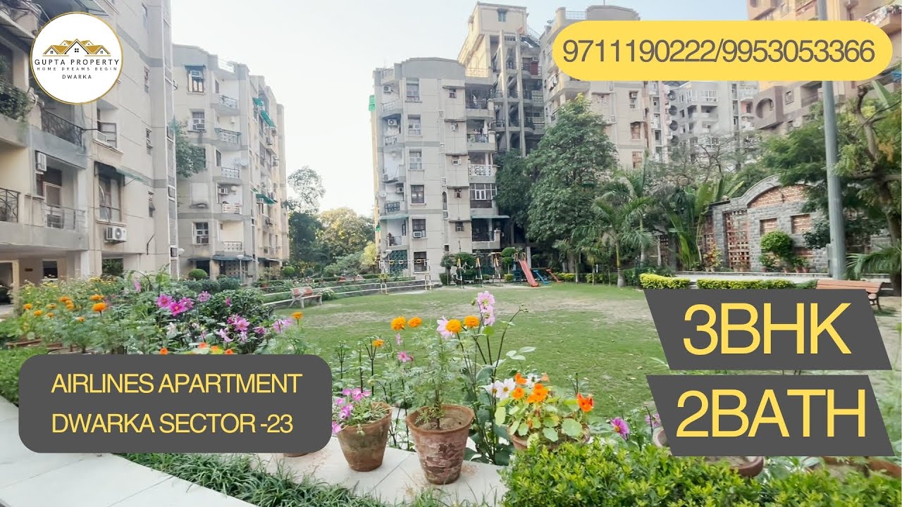 AIRLINES APARTMENT DWARKA SECTOR - 23|3BHK Flat For Sale In Dwarka|BEST ...