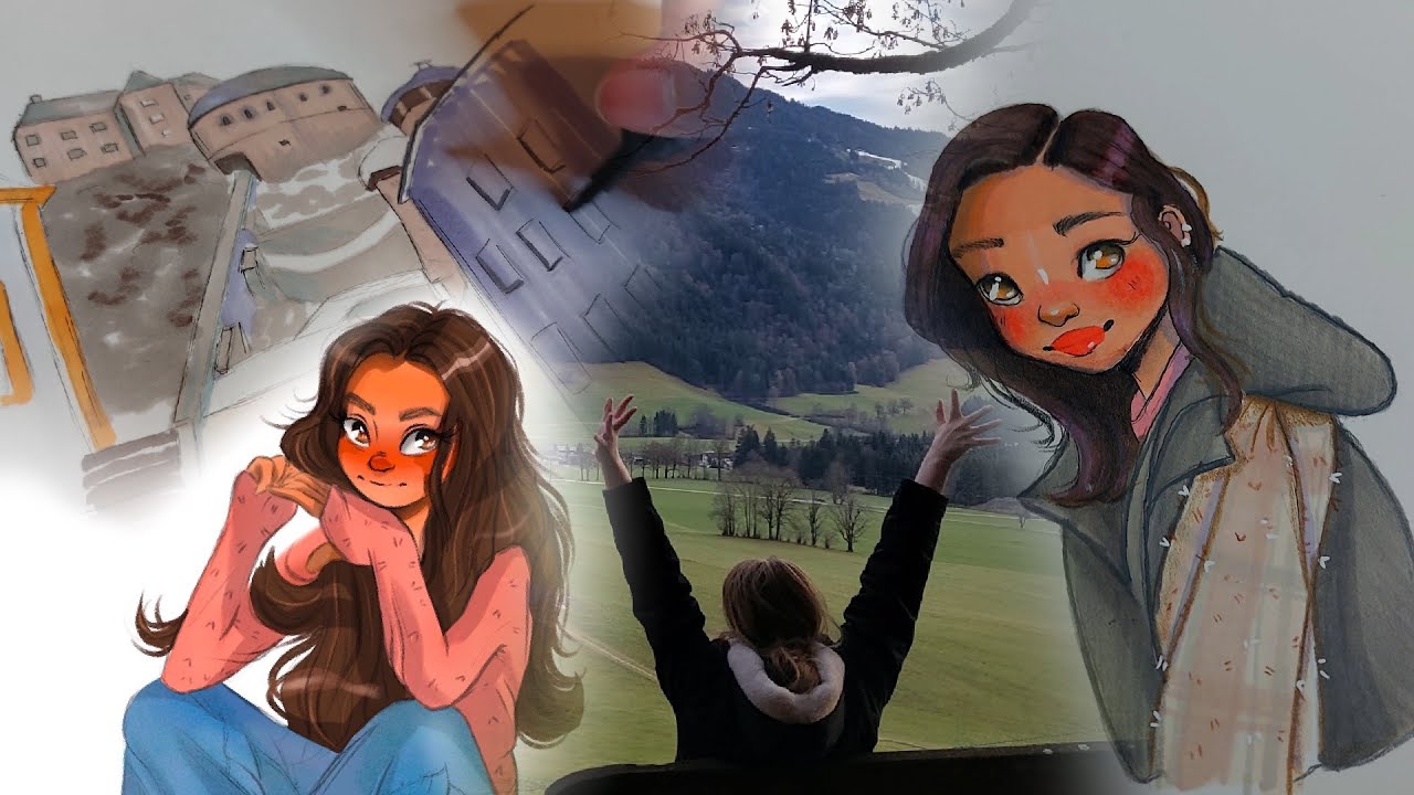 Stúdió vlog folytatás! Urban sketch/vár rajz, karakter rajzok! - YouTube