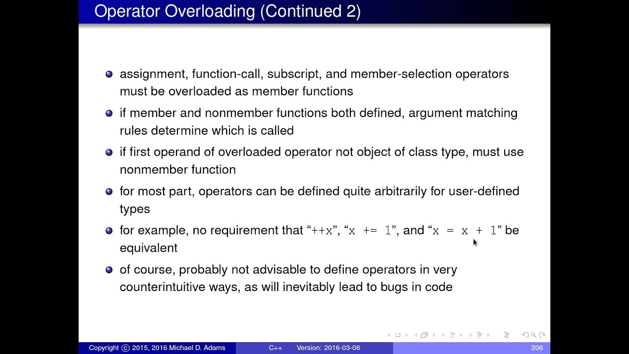 C Lecture Series Classes Part 4 Of N Operator Overloading 4913