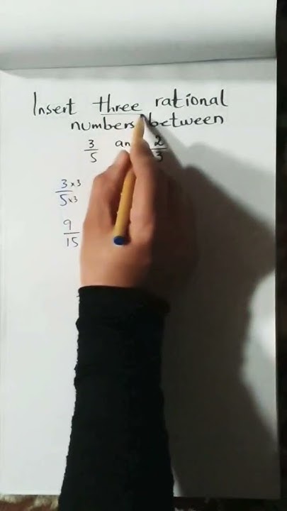 Insert three rational numbers between two rational numbers. - YouTube