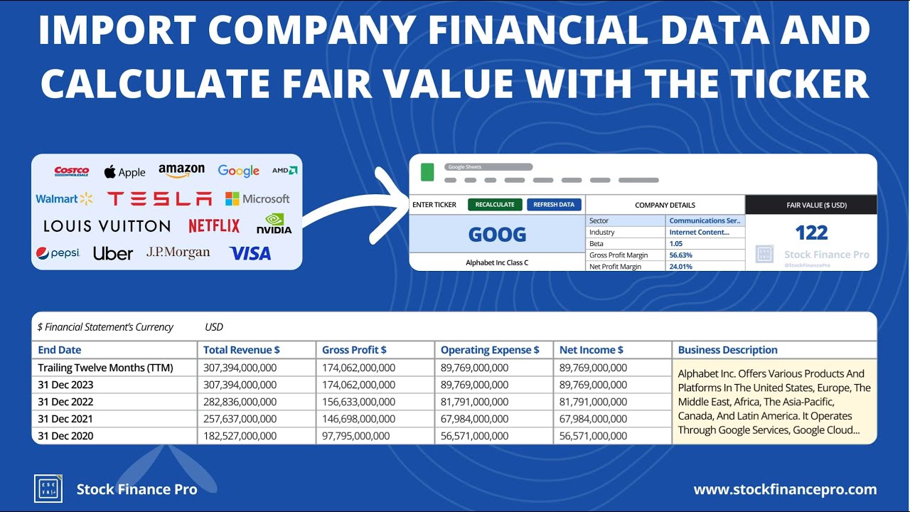 How To Use The Fair Value Calculator From Stock Finance Pro - YouTube