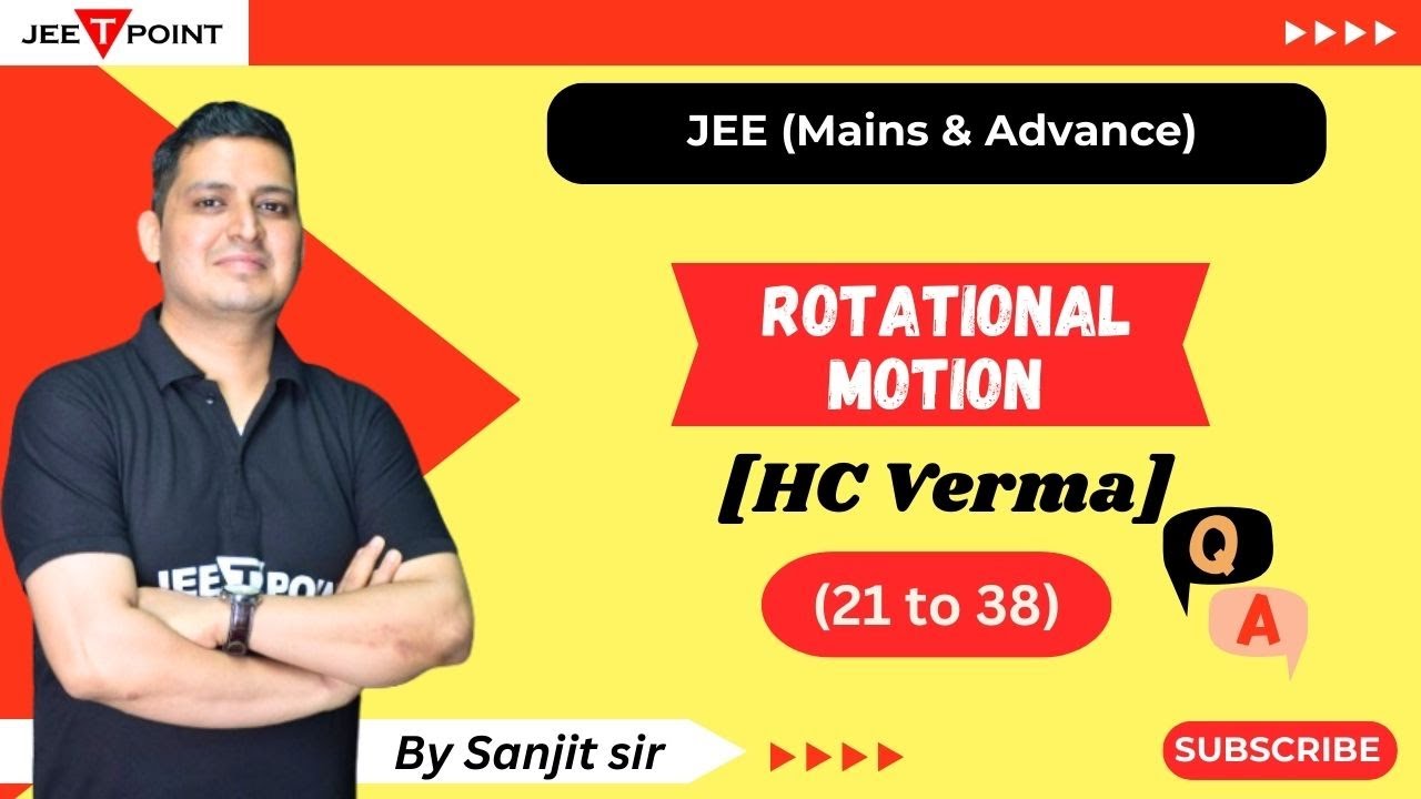 Rotational Motion HC Verma Ques. 21 to 38 for JEE Physics (Mains ...