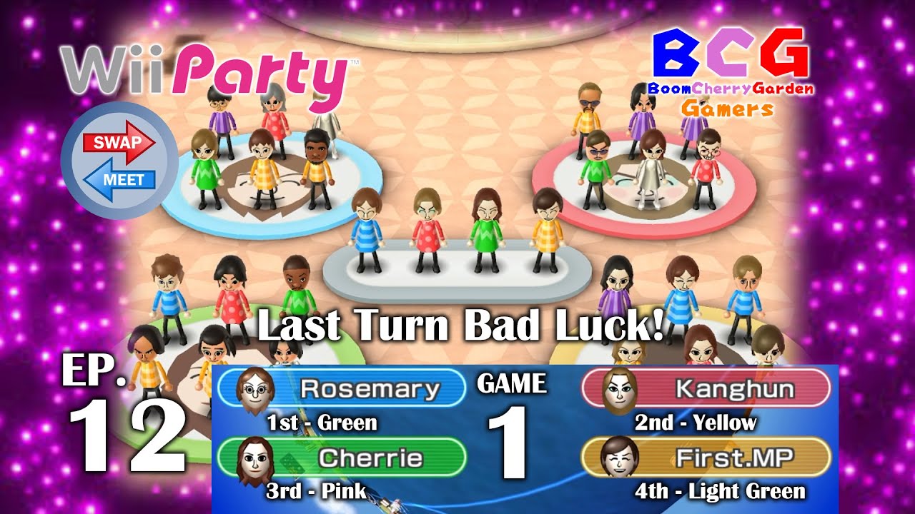Wii Party Swap Meet League Ep 12 - MD 1 - Team Green-1 VS Yellow-2 VS ...