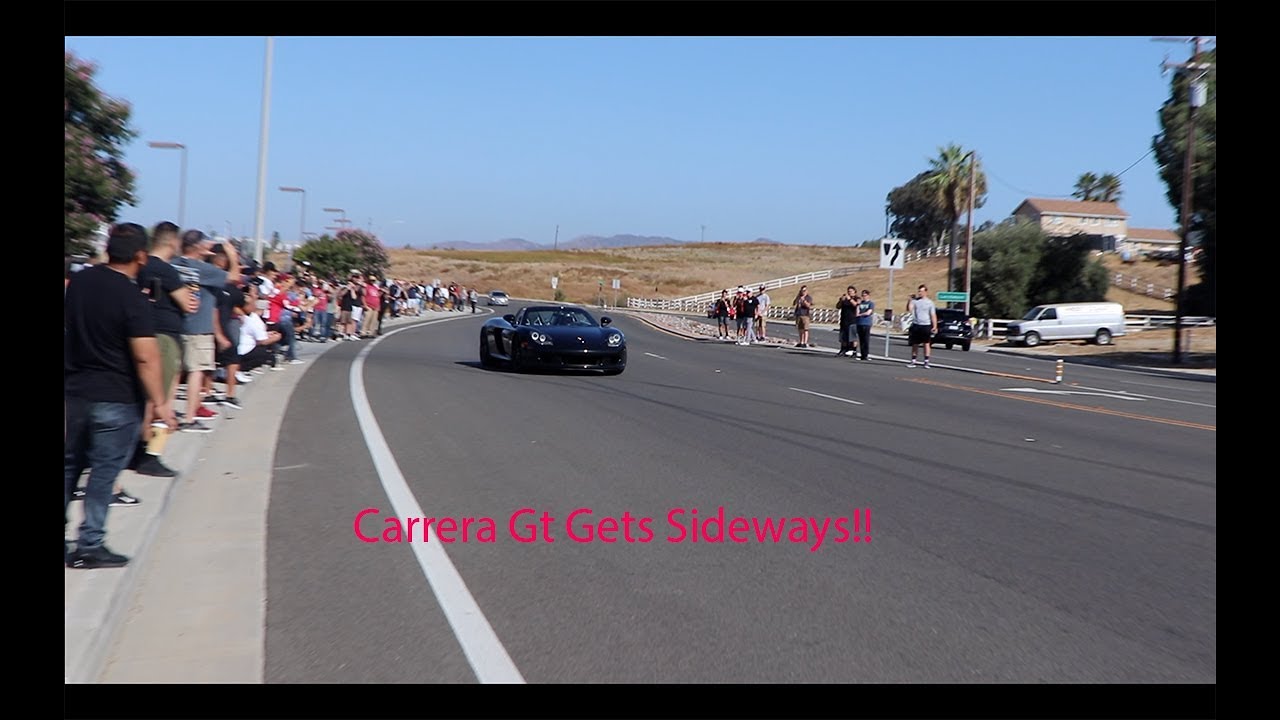 Sheepy Built Car Meet (Carrera GT gets sideways) - YouTube
