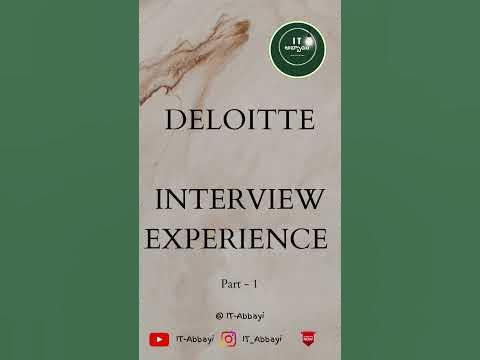 DELOITTE INTERVIEW EXPERIENCE | part 1 #deloitte #youtubeshorts # ...