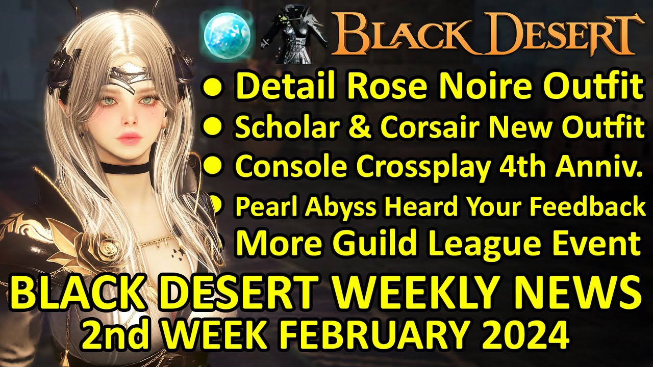 Rose Noire Outfit Detail, Scholar & Corsair New Outfit Costume (BDO News, 2nd Week Feb 2024 ...