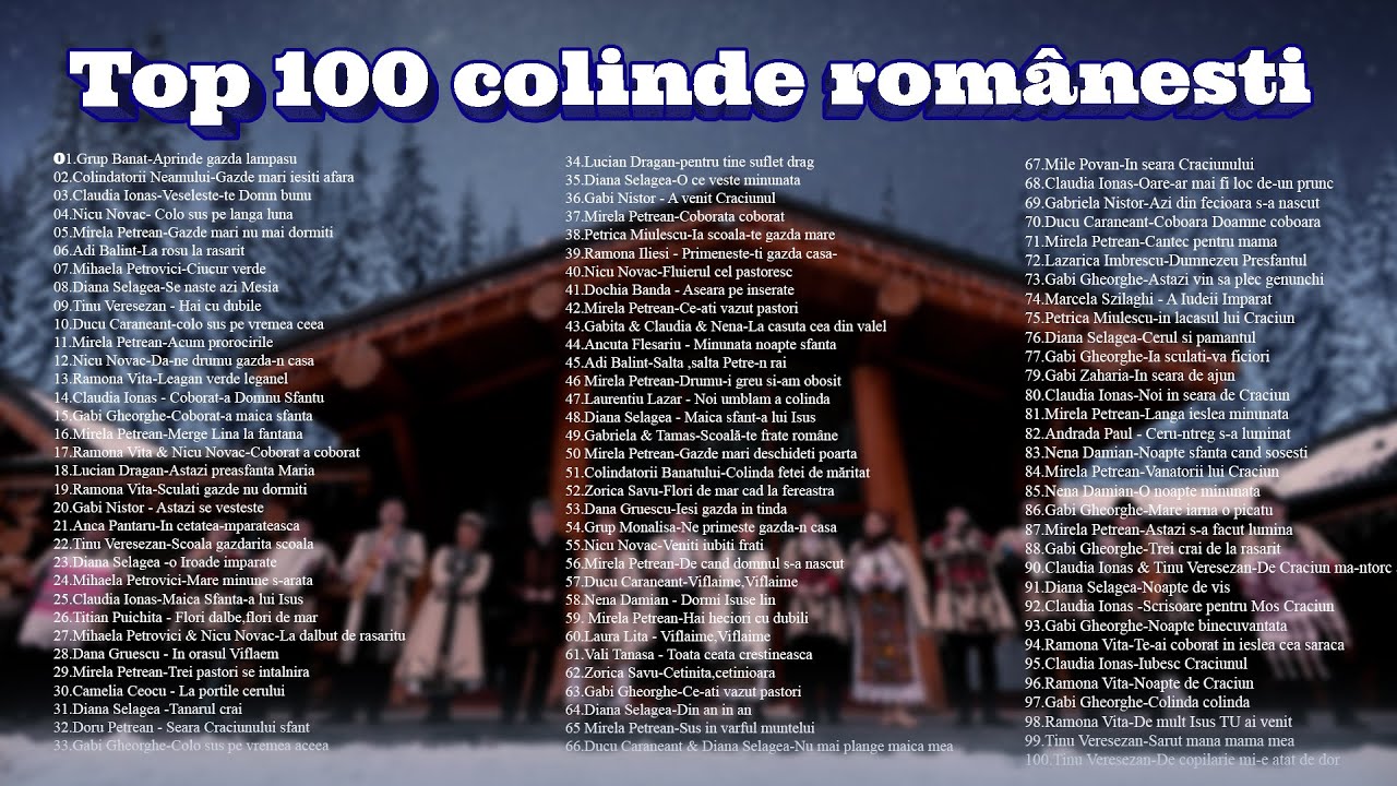 6 ORE SuperColaj colinde romanesti 🎄 || Top 100 Colinde si cantece de ...