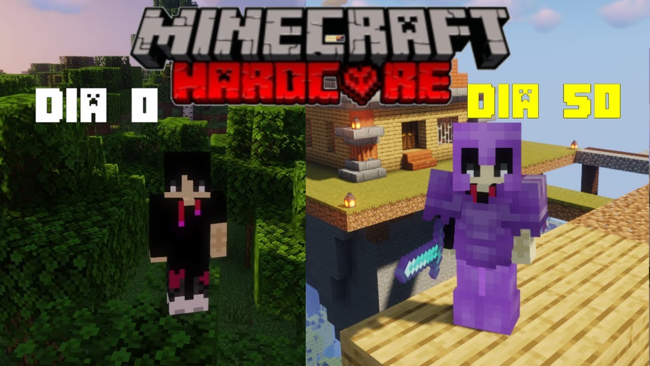 SOBREVIVI 50 DIAS EN MINECRAFT HARDCODE - YouTube