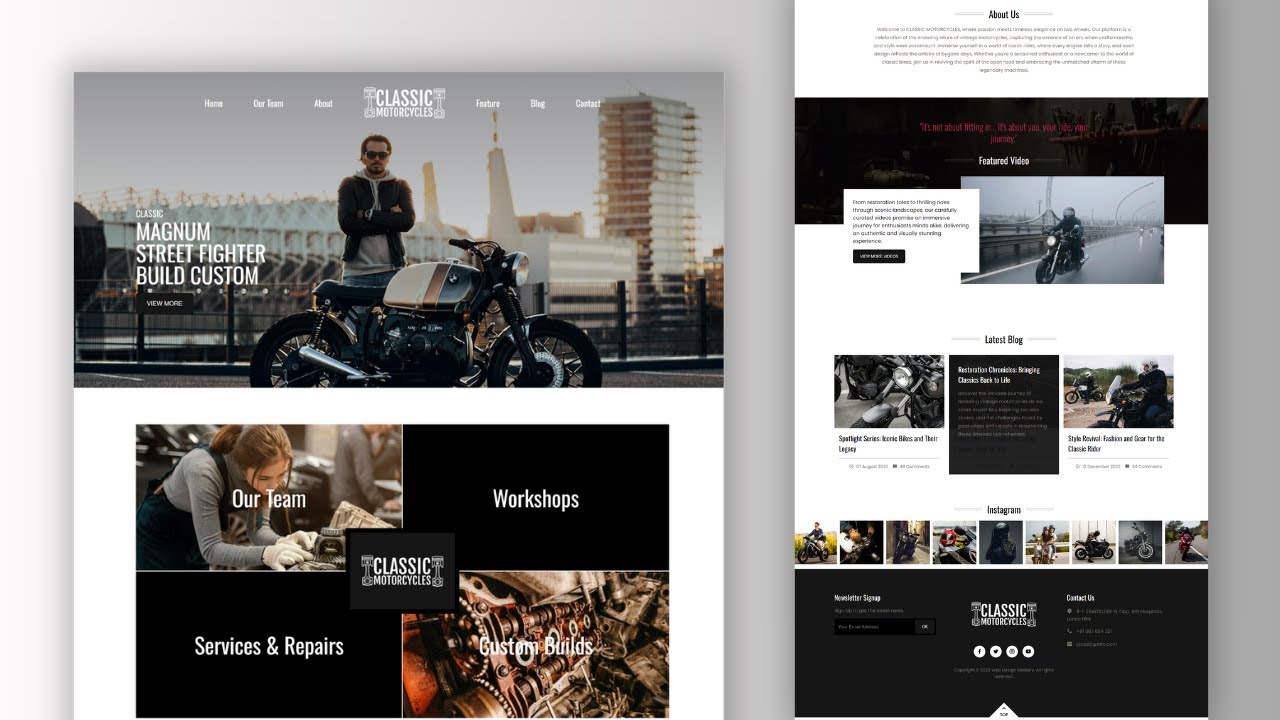Build Responsive Bmw Bike Landing Page Using Html Css And Javascript Youtube