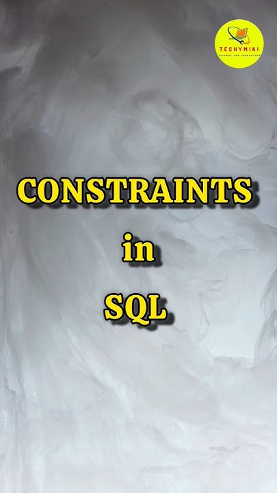 constraints in SQL in Telugu| SQL tutorial Techy Miki| #techymiki #shorts #shortsvideo #sql # ...