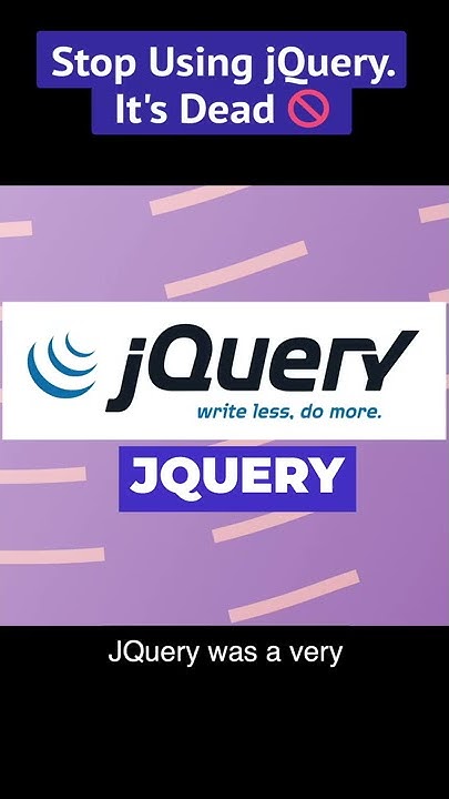STOP Using jQuery. It's Dead.☠️ #shorts - YouTube
