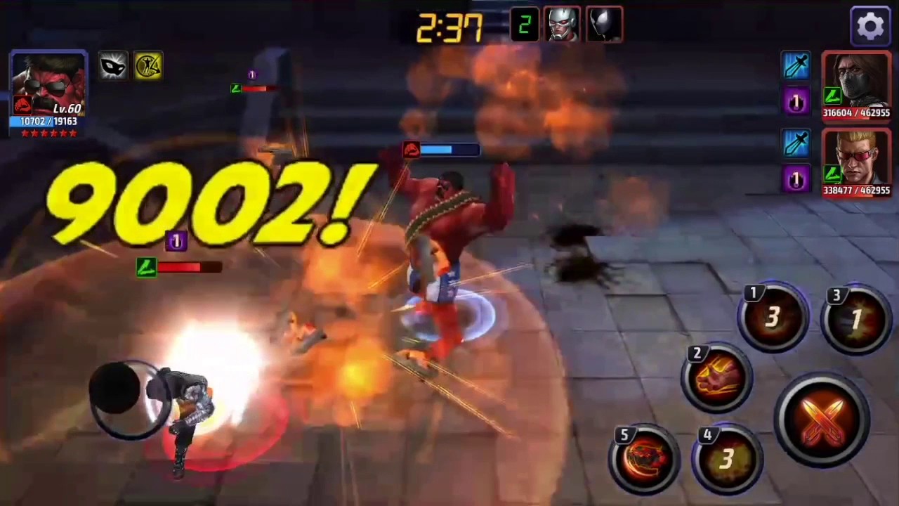 {Marvel Future Fight} Red Hulk Uniform Review/Shadowland Floor 3 Solo ...