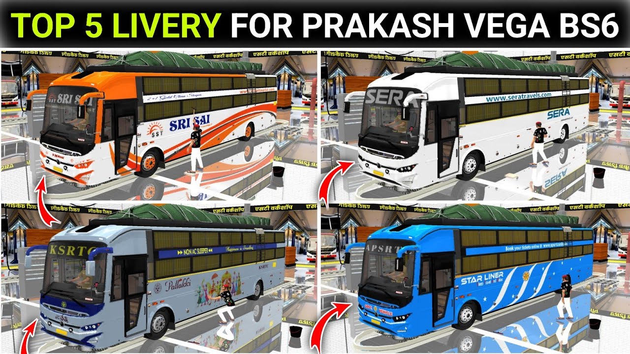 TOP - 5 Bus Livery for Parkash Vega 13.5mtr Bus Mod | Parkash Vega Bus ...