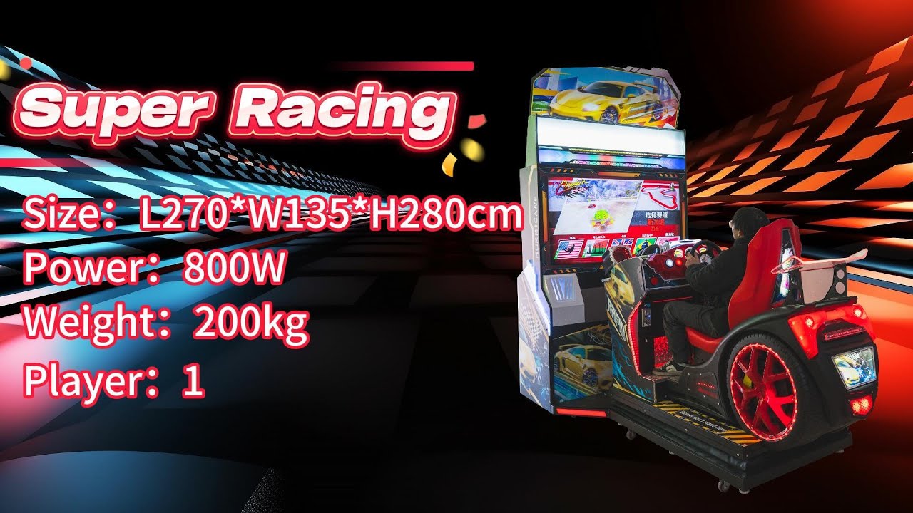 AMA High Quality Coin Operated Racing Game 55 "LCD Arcade Racing Car ...