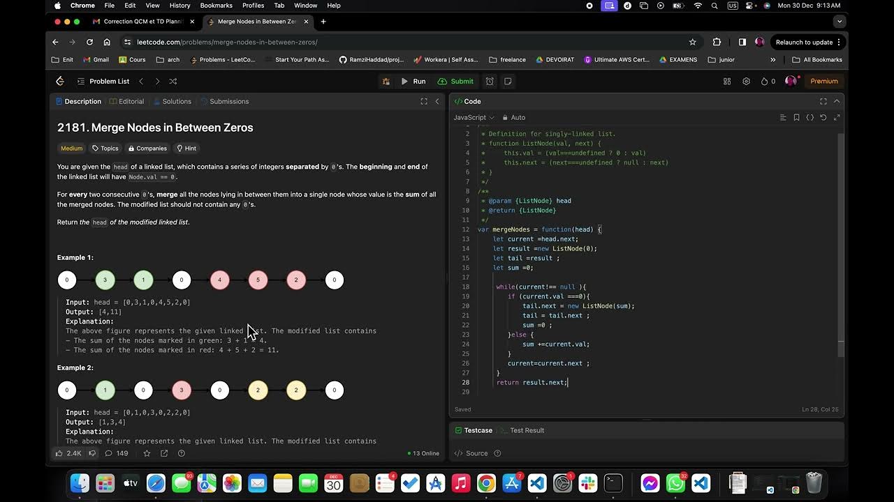 Merge Nodes in Between Zeros | LeetCode 2181 Solution Explained (JavaScript) - YouTube
