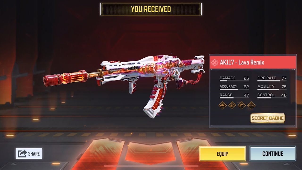 CODM Finally Unlocked Mythic AK117-Lava Remix! Crate Opening + Level ...