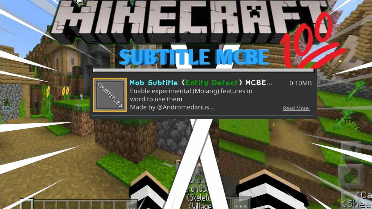 ADDON SUBTITLE mirip JAVA DI MCPE😱|| mcpe 1.20+|| #minecraft #addon ...