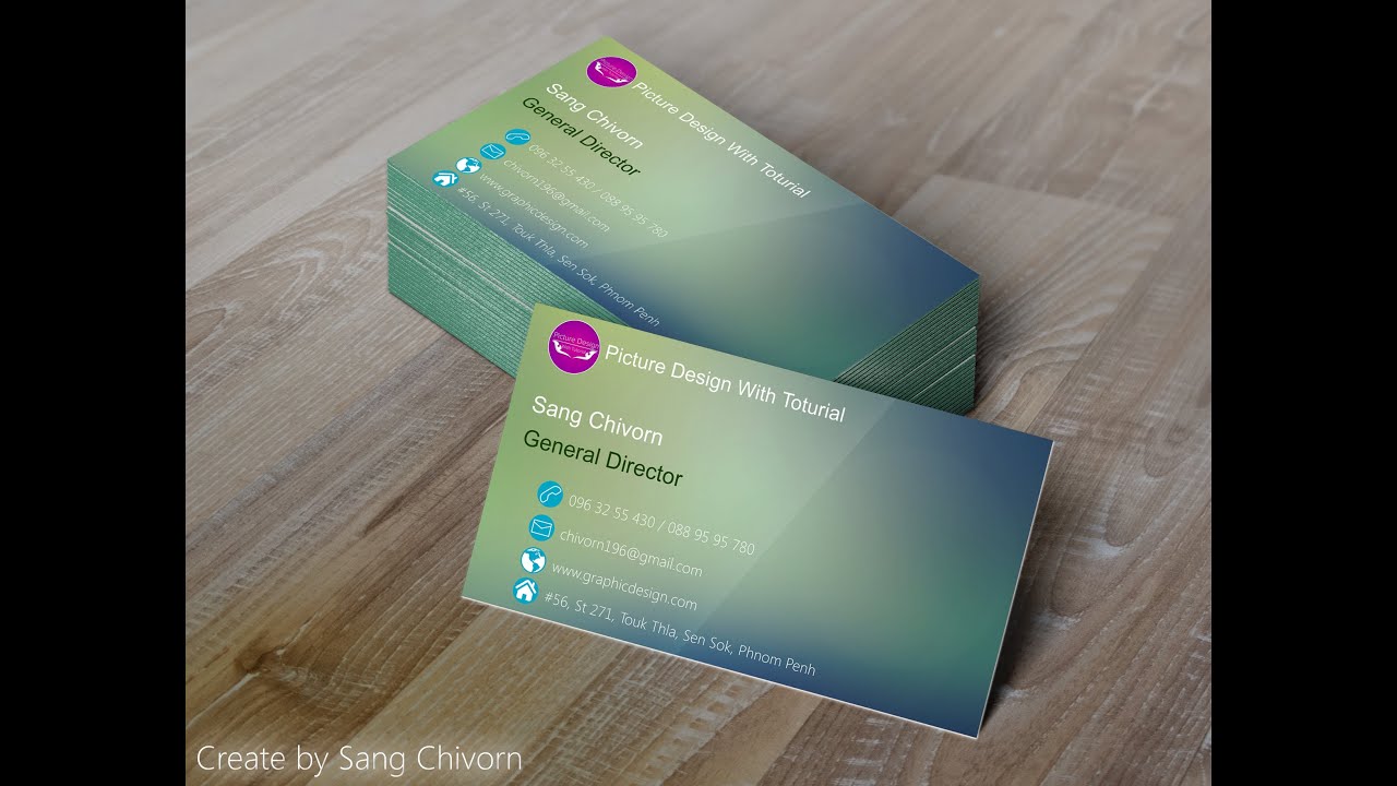 How to Create Simple name card - YouTube