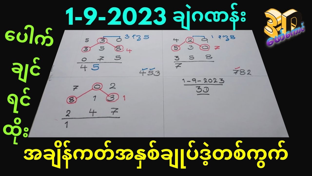 1 9 2023 3d ချဲဂဏန်း အနှစ်ချုပ်အချိန်ကတ်ဒဲ့ကွက် 3d ဖော် ကောင် Free Youtube
