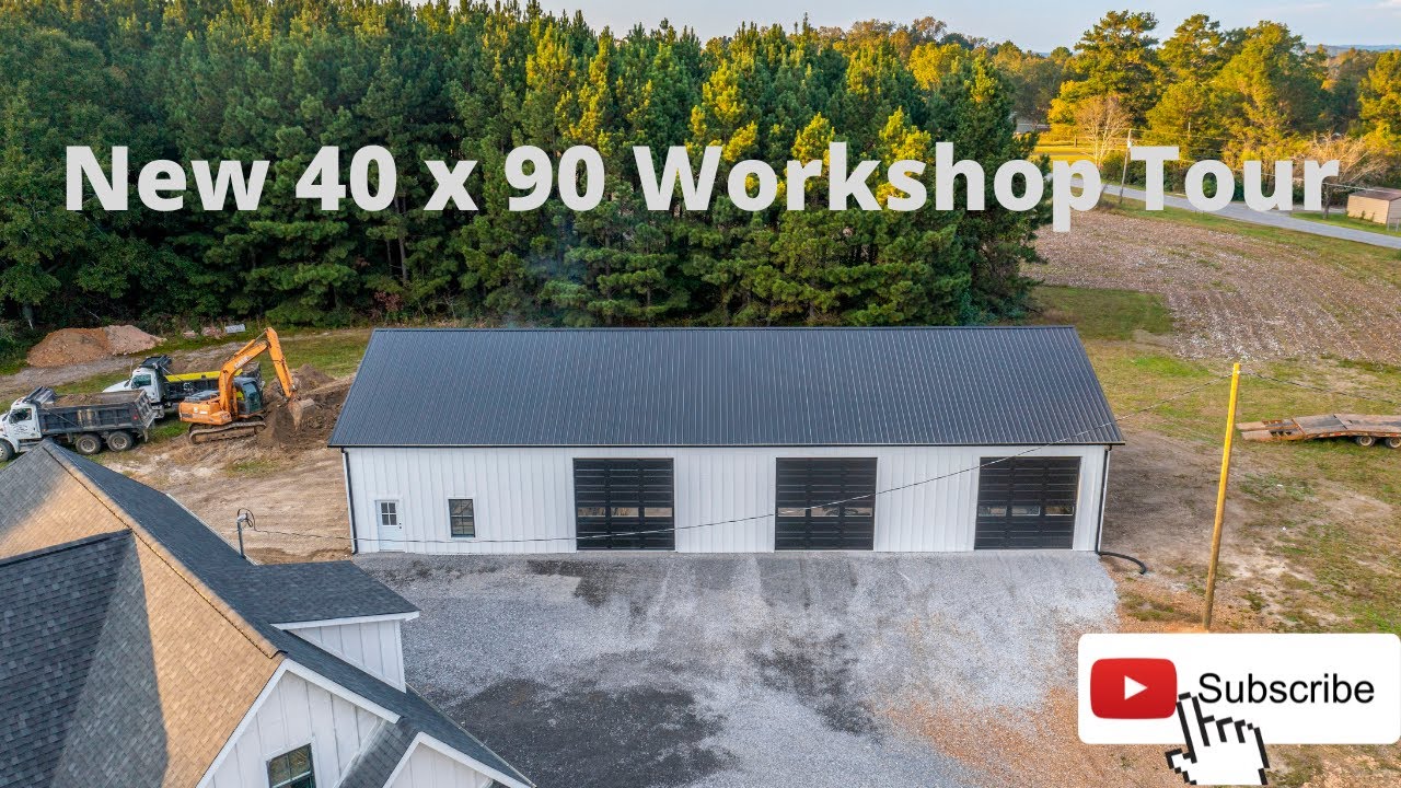 40 x 90 shop tour - YouTube