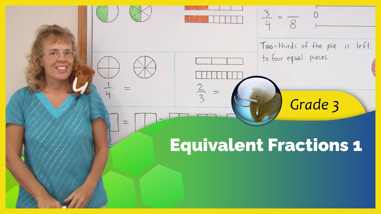 Equivalent fractions visually (3rd grade math) - YouTube