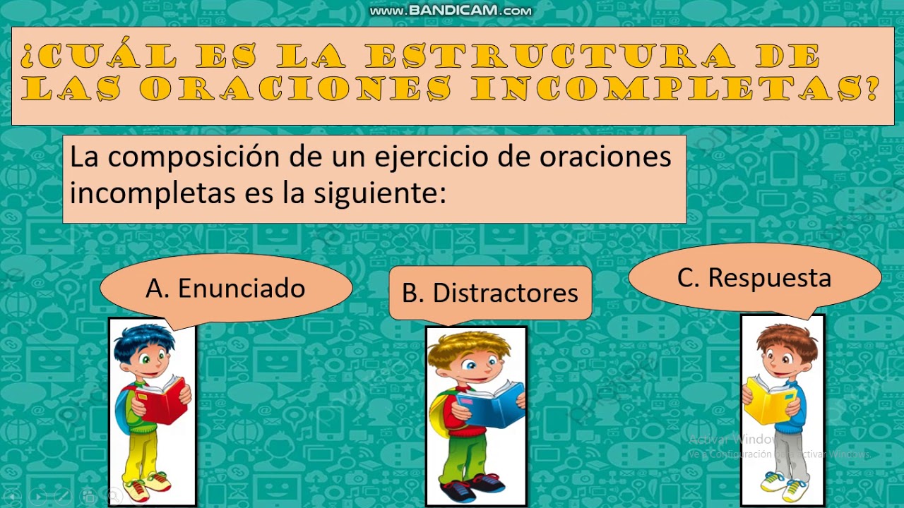 Oraciones incompletas - YouTube