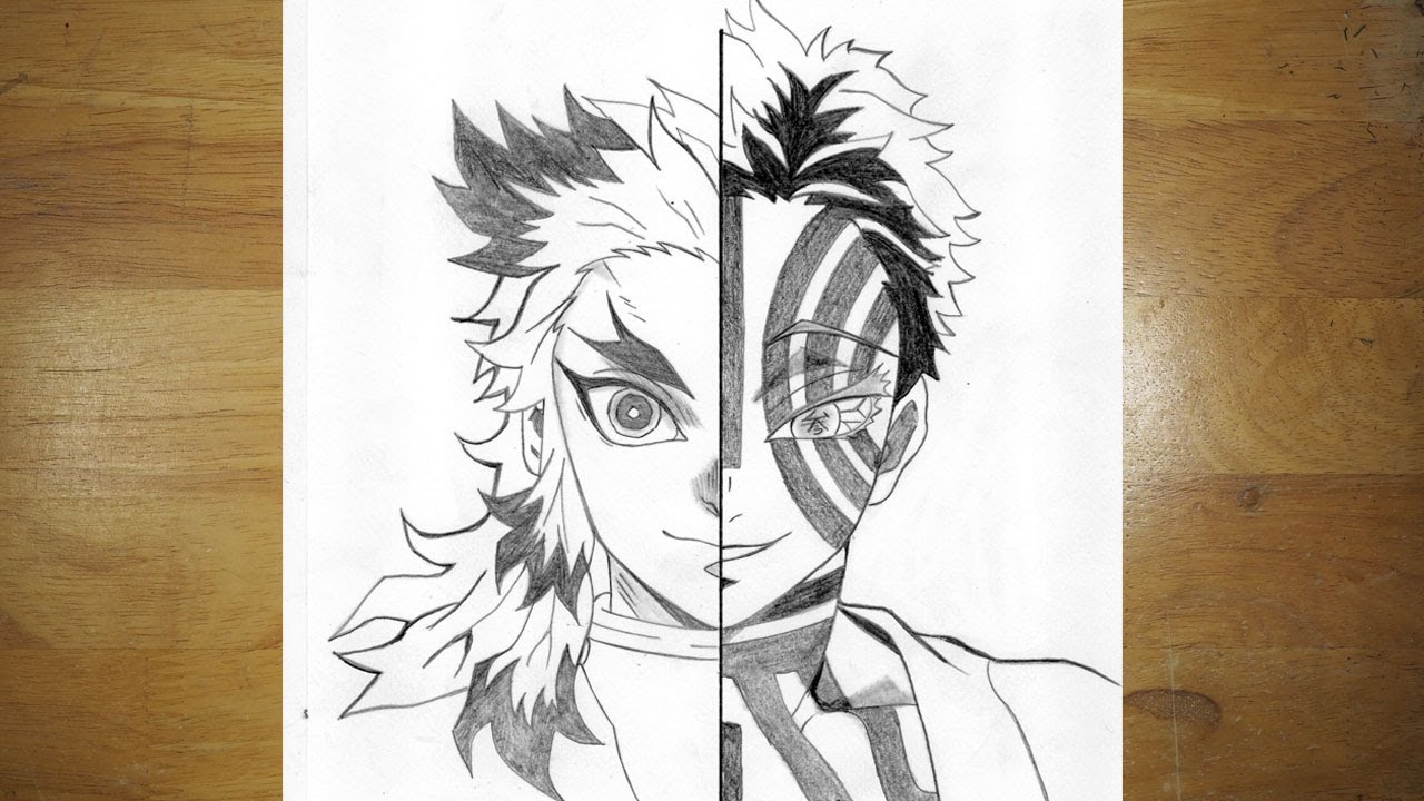 Anime Drawing | How to Draw Rengoku vs Akaza | Demon Slayer - YouTube