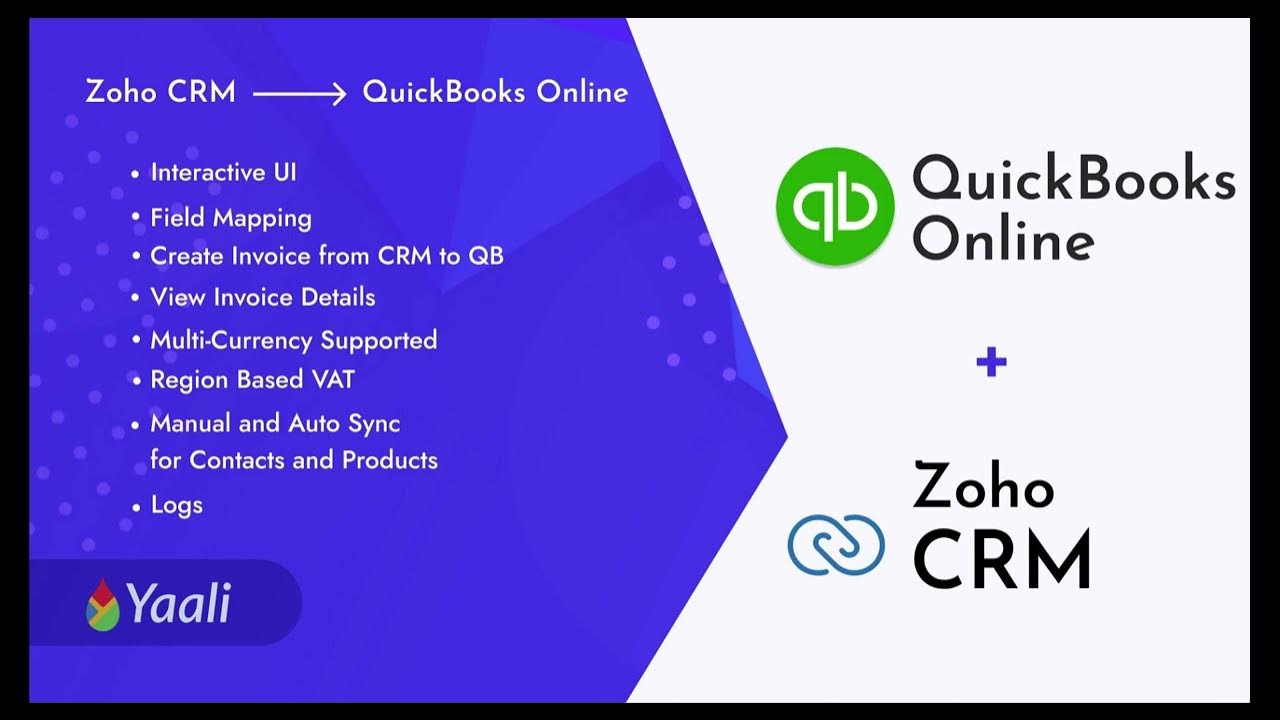 Zoho CRM QuickBooks Integration - Two way Sync (Zoho Extension) - YouTube