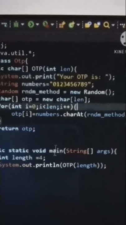 OTP making in#java shorts videos - YouTube