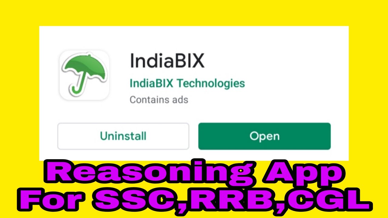 BEST APP FOR REASONING|| INDIABIX || SSC , RRB , CGL AND OTHERS ...