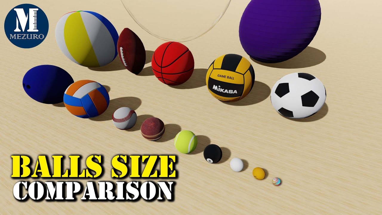 Balls Size Comparison ⚽🏀🎾 - YouTube