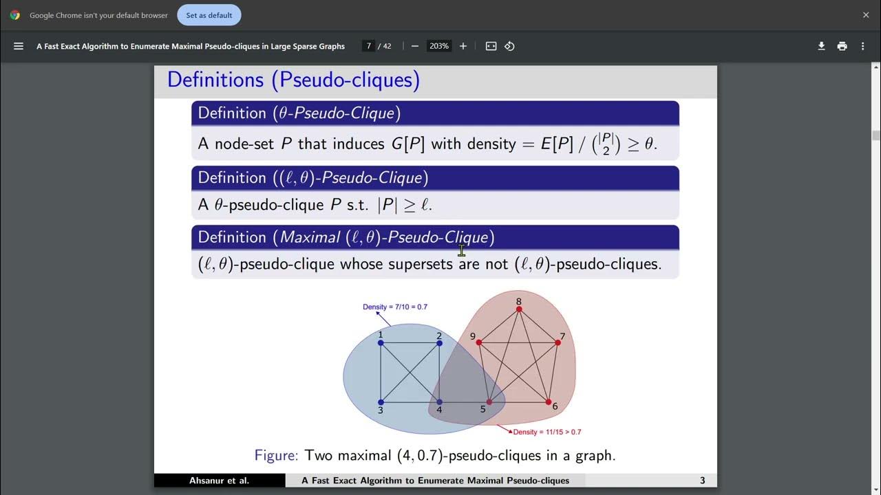KDD 2024 | A Fast Exact Algorithm to Enumerate Maximal Pseudo-cliques | Ahsanur Rahman - YouTube