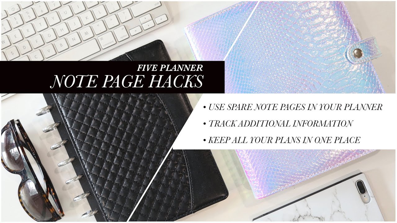 5 PLANNER NOTE PAGE HACKS | How to Use Planner Note Pages - YouTube
