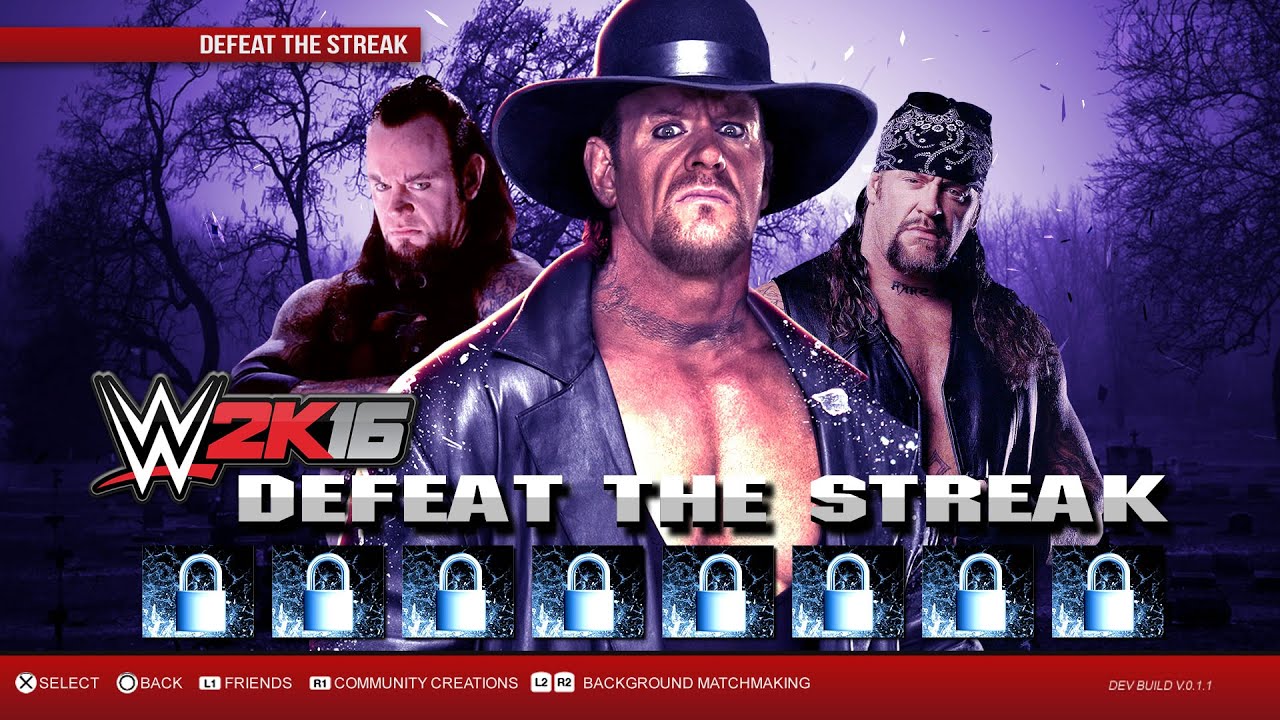 WWE 2K16 - The Undertakers "Defeat The Streak" DLC Game Mode (Notion ...