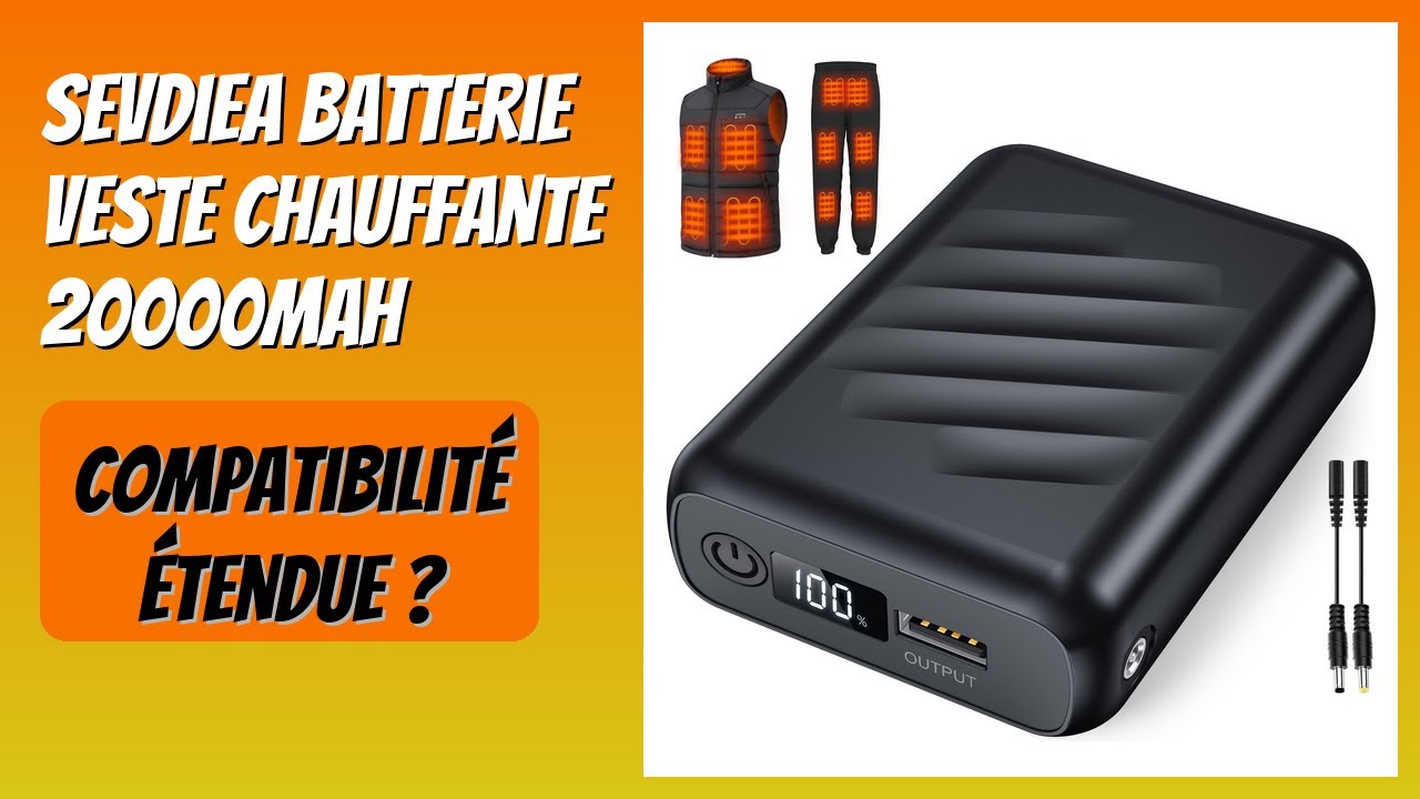 AVIS (2025) : Sevdiea Batterie Veste Chauffante 20000mAh. DÉTAILS - YouTube