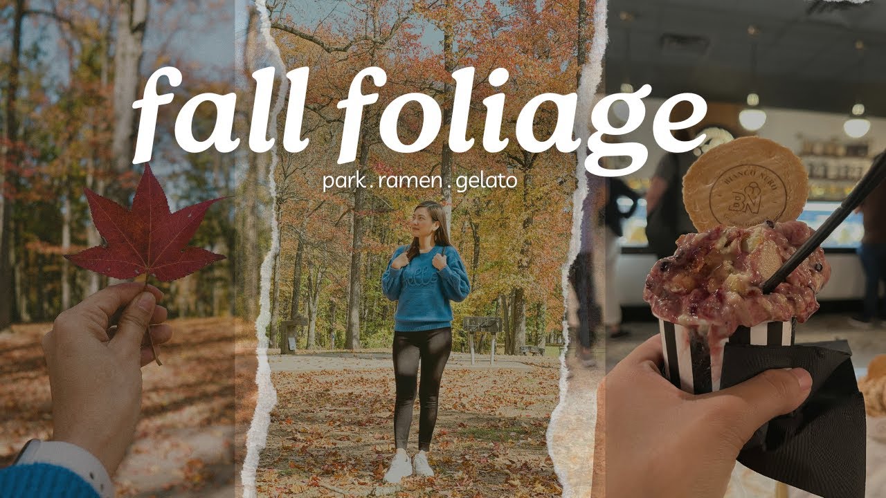 Fall Foliage at Edison, Ramen Azuma & Bianco Nero Gelato 🍁🍜🍨 - YouTube