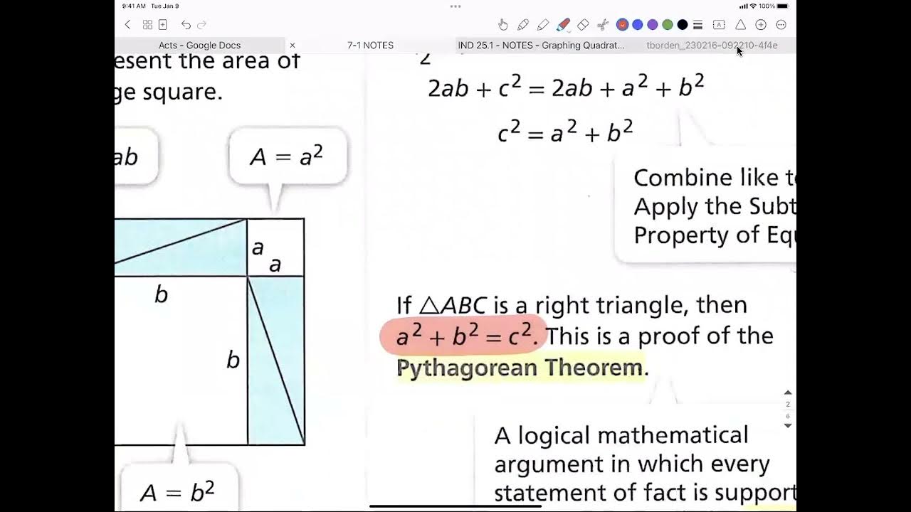 7-1 Video - Understand the Pythagorean Theorem - YouTube