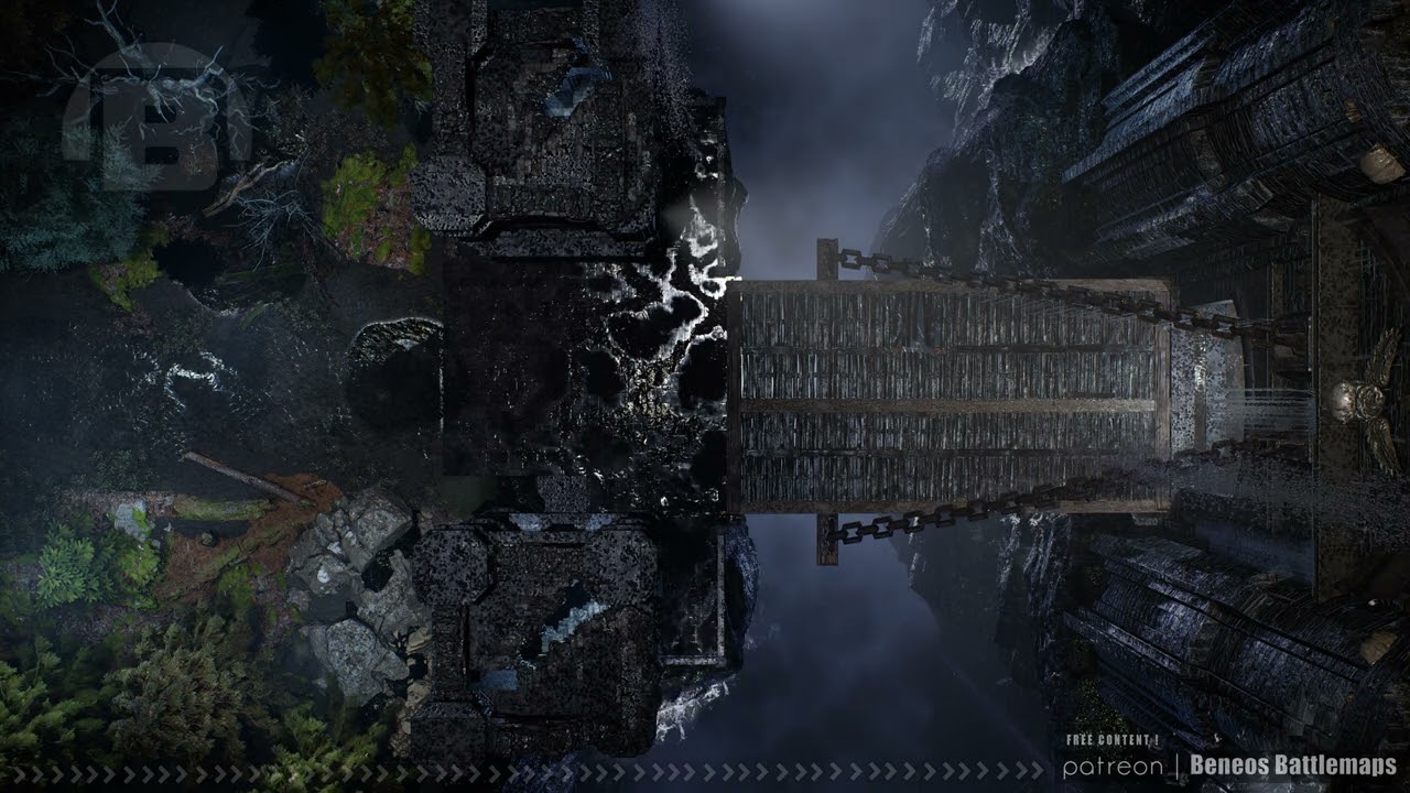 Castle Ravenloft 1F Bridge | Battlemap Demo | Curse of Strahd | Beneos ...