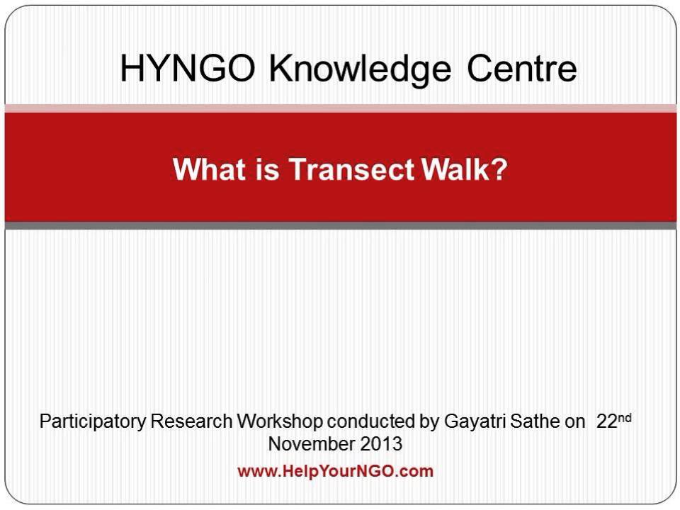 What is Transect Walk? - YouTube