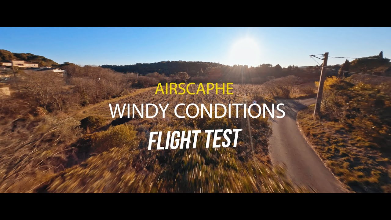 Flight test into windy conditions of the Airscaphe - YouTube