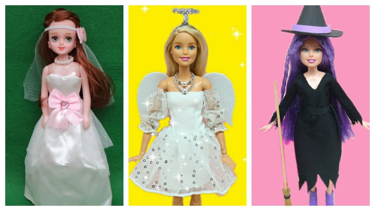 DIY Barbie Doll Transformation - How to Make Barbie New Clothes - Toy ...