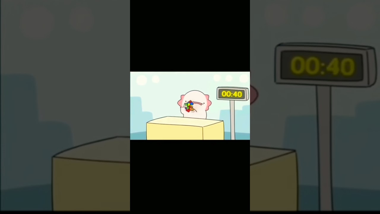 Cute Axolotl playing Rubik's cube for 3 minutes - YouTube