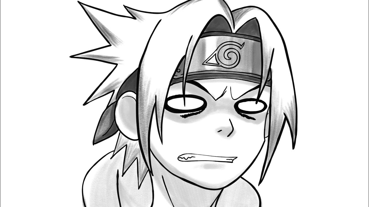 How to Draw SASUKE UGLY FACE - YouTube