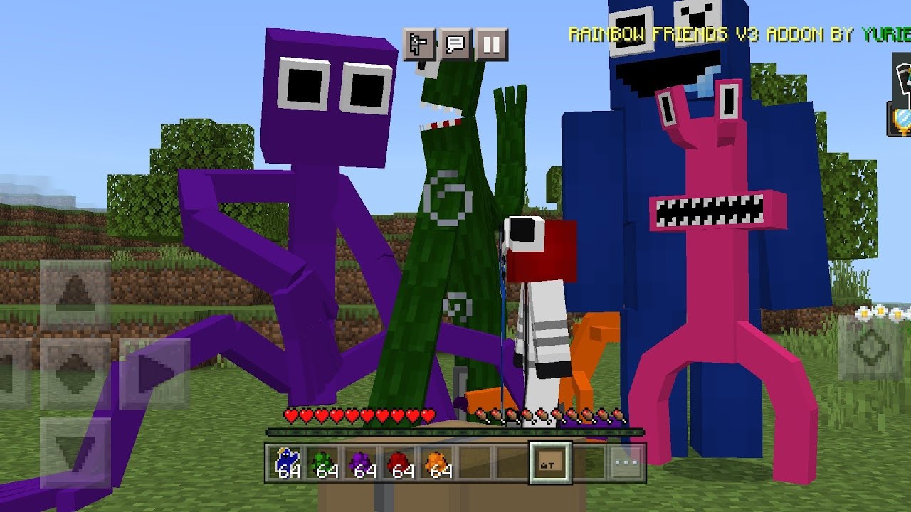 Rainbow Friends ADDON V3 in Minecraft PE - YouTube
