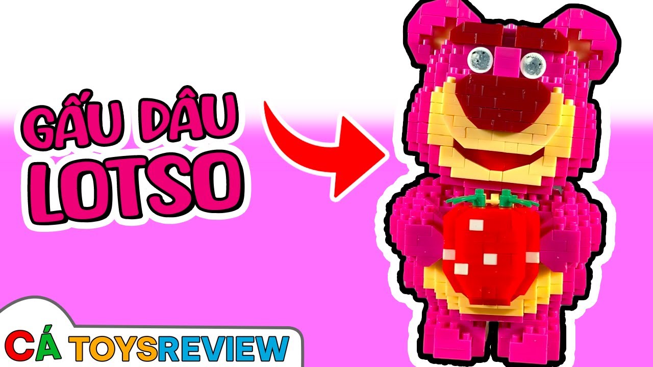 Gấu Dâu Lotso Phiên Bản Lego Rất Dễ Thương | Craft Lotso Bear Miniso Cá ...